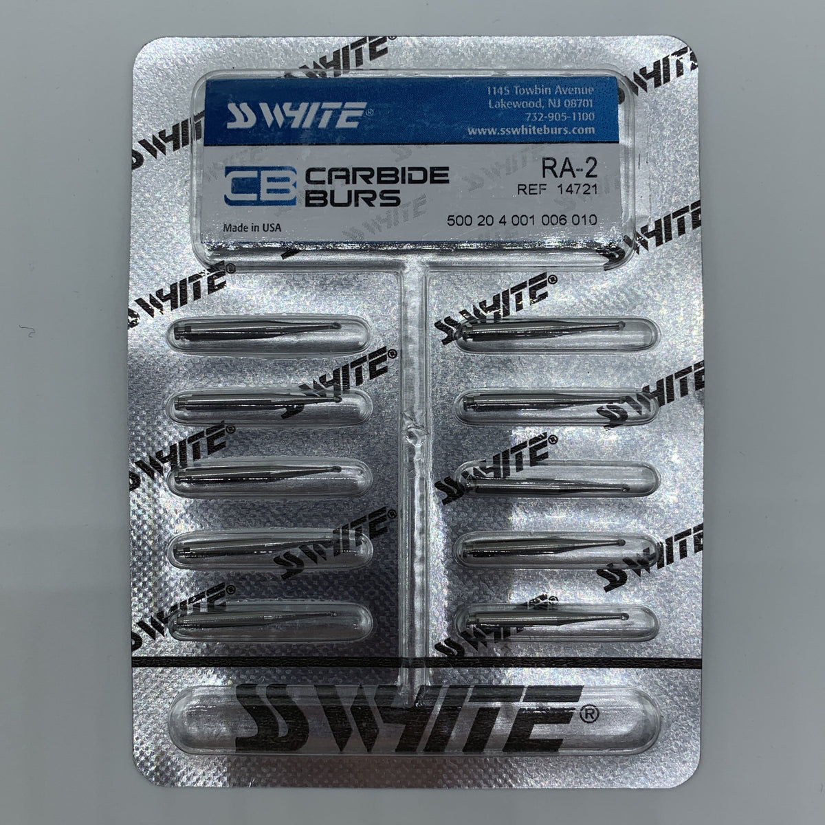 Round RA 2 Carbide Burs CAR RA 2 ROU – alphabetadental